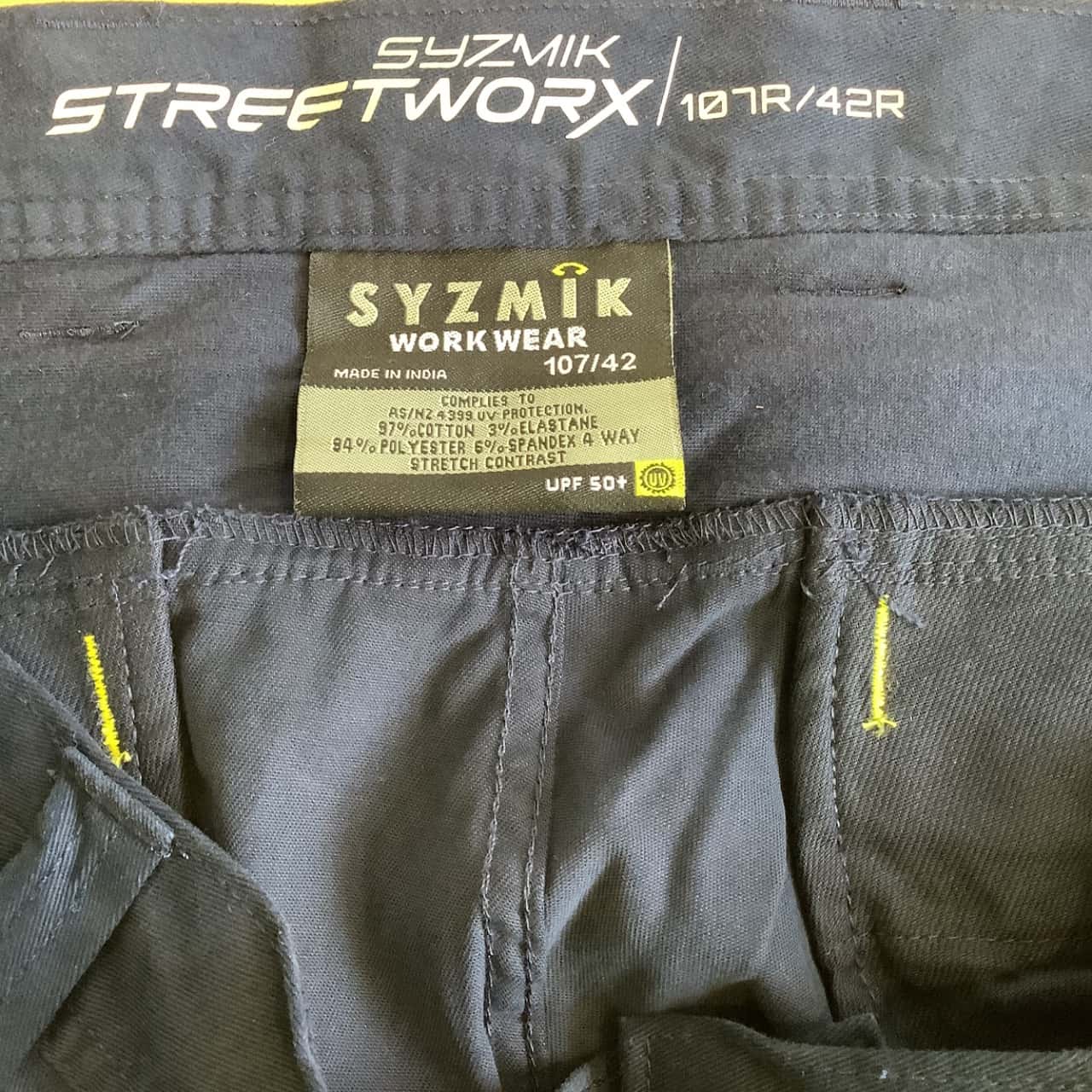 Brand New Syzmik Mens Size 107R/42R StreetWork Pants Navy Blue