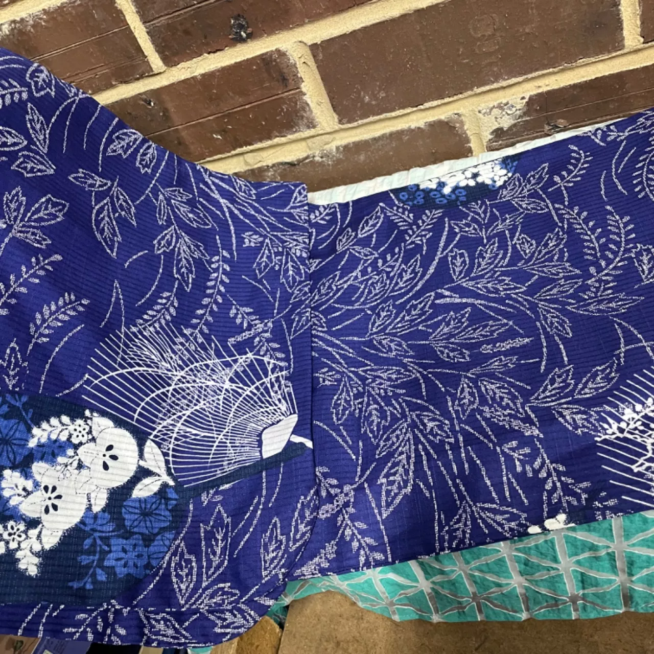 Japanese Blue/Indigo Floral Pattern Yukata Womens One Size (s) - Used ...