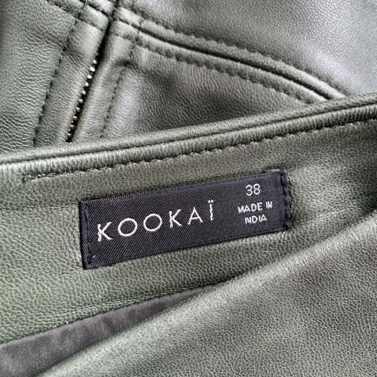 Kookai Size 38 Green Leather Mini-Skirt(s)