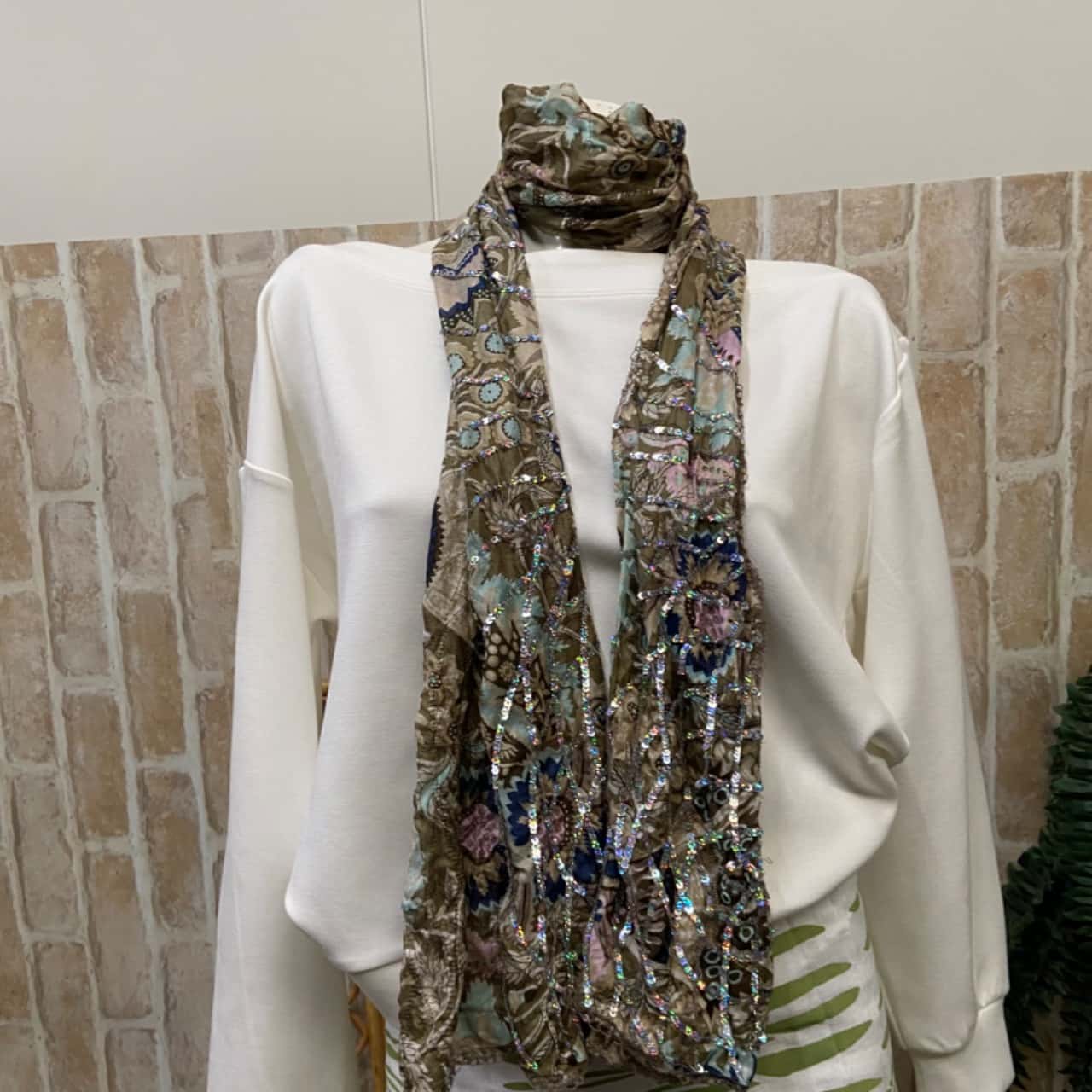Jigsaw Reversible 100% Silk and Sequence Scarf (s) - Used As New ...
