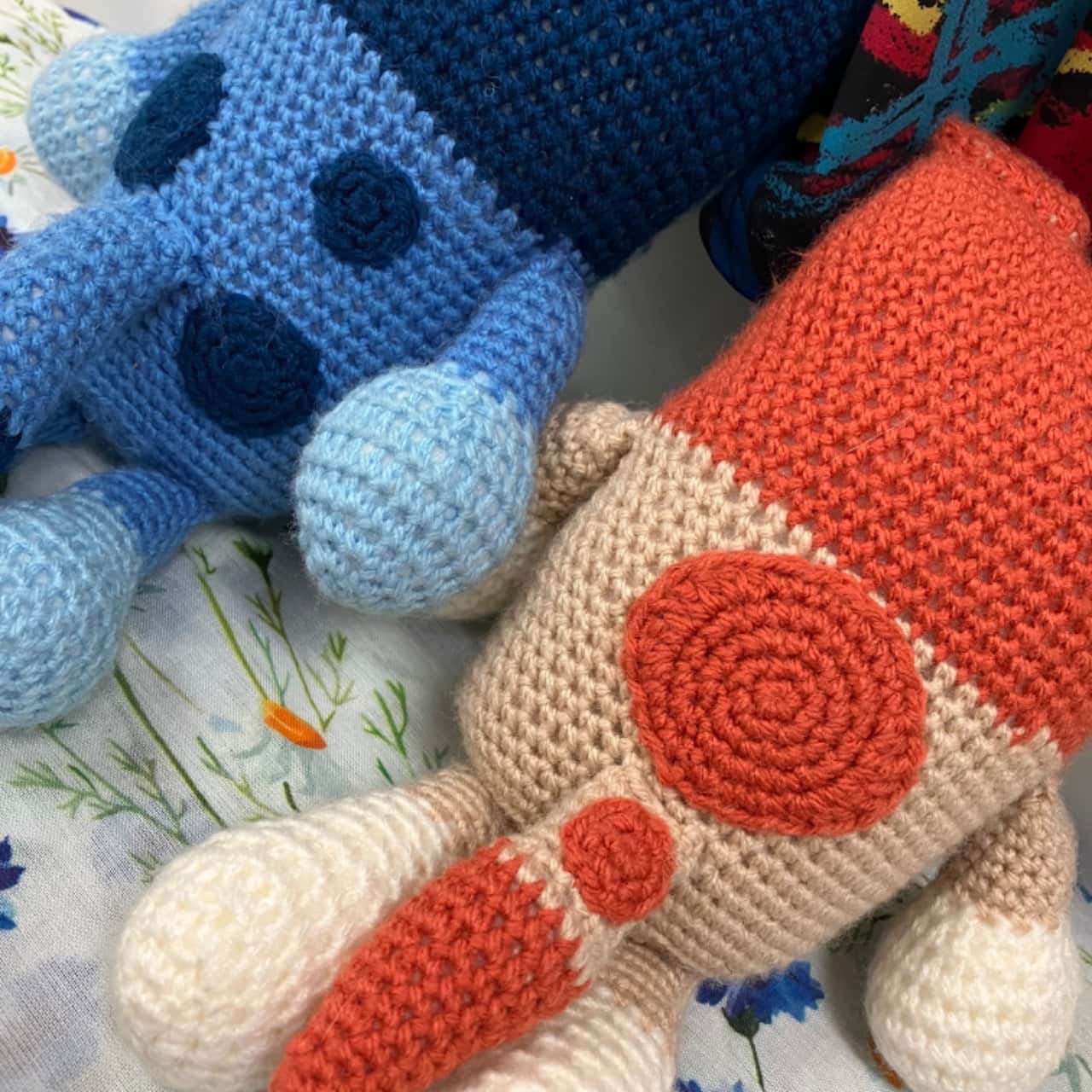 Handmade Knitted Bluey & Bingo Plushies