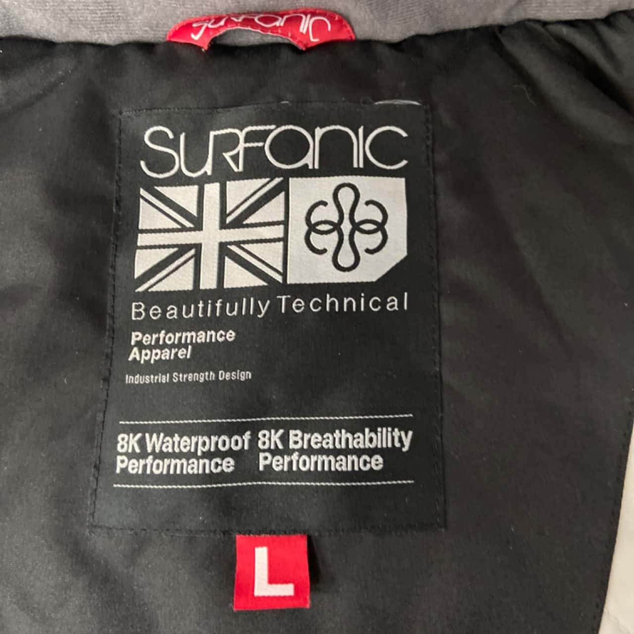 SURFANIC Womens Size L Puffer Jacket Black / Grey (s)