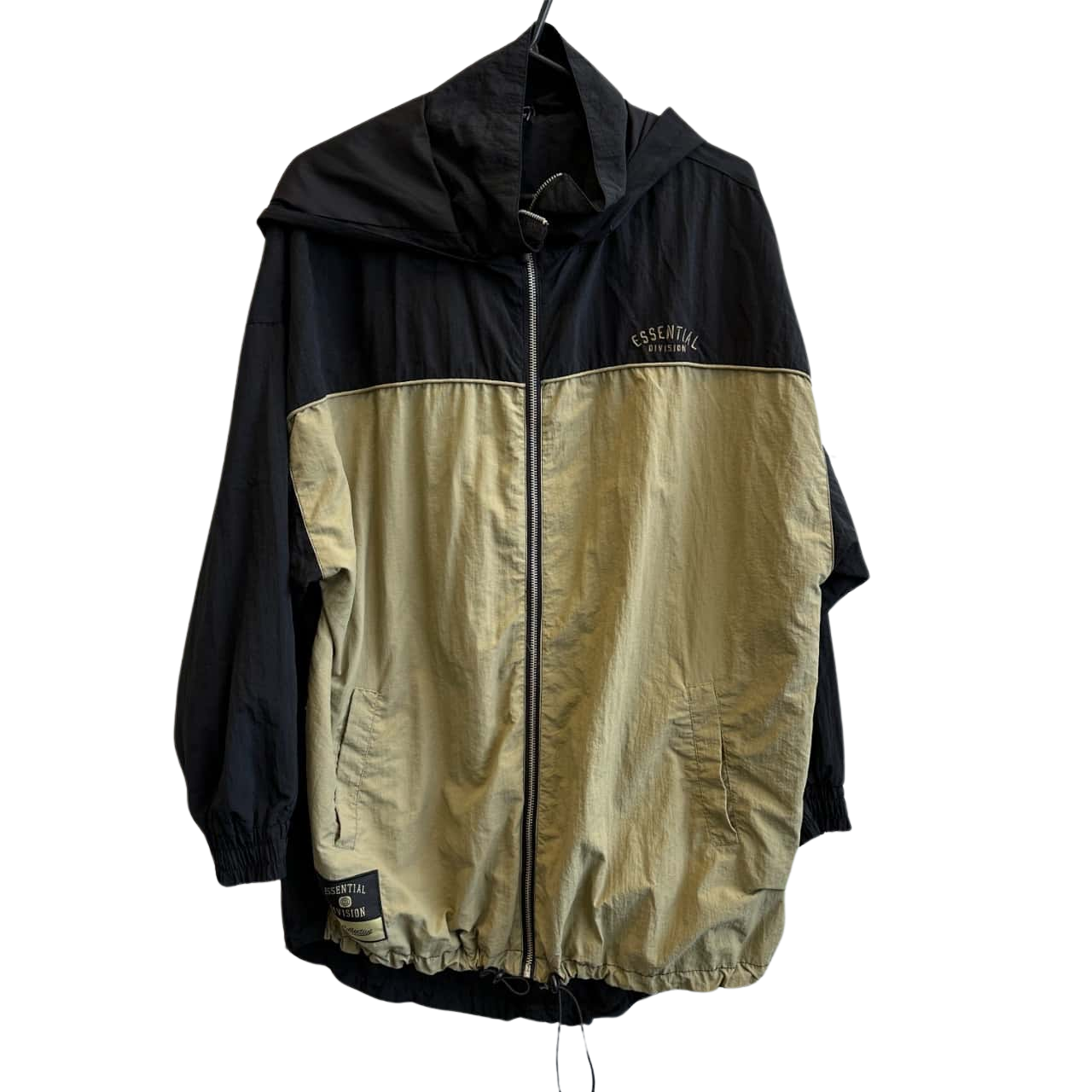 Factorie Men's Size S Oversized Fit Raincoat Black / Green