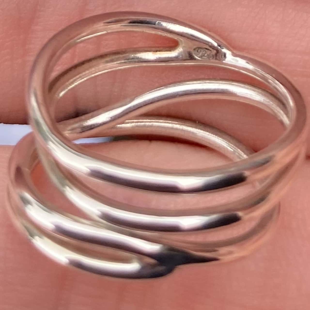 Womens 925 silver layered ring (s)