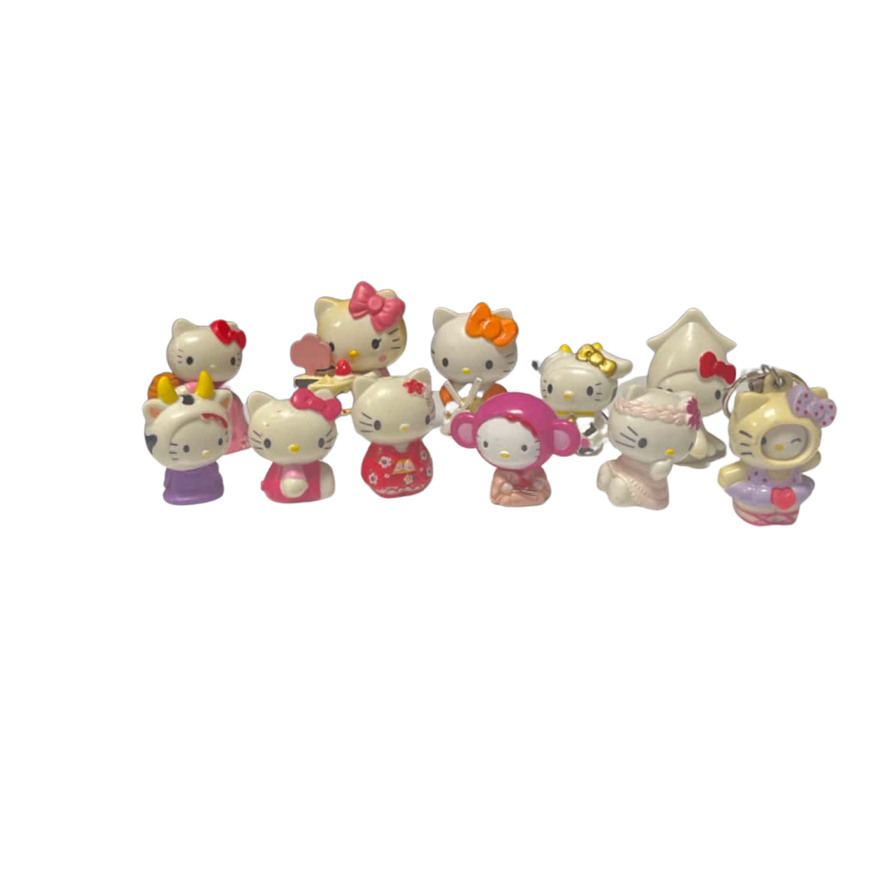 Set of 11 variants of hello kitty figurines