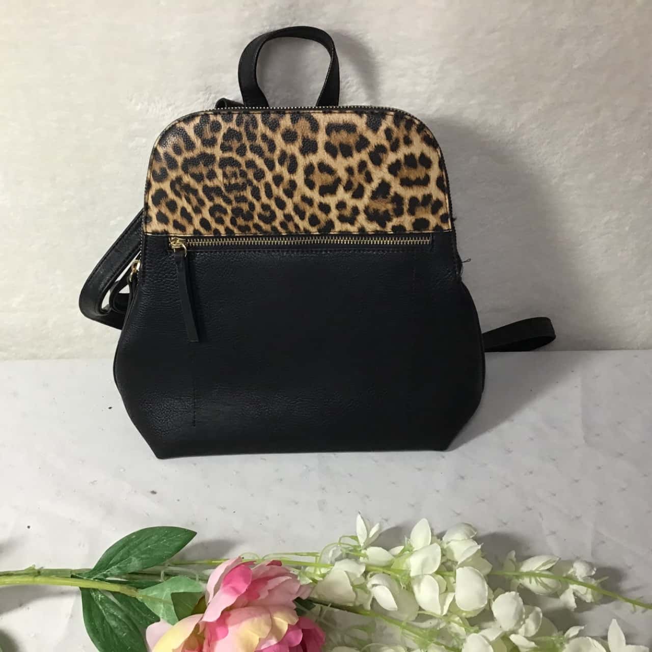 Marikai Womens Black / Animal Print Small Backpack