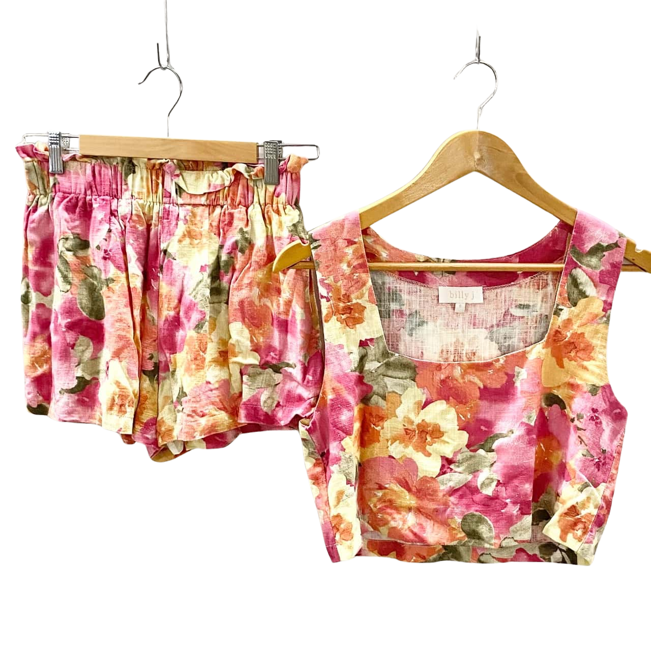 BILLY J Womens Size 6 Shorts/ 8 Top Floral / Multicoloured Set(s)