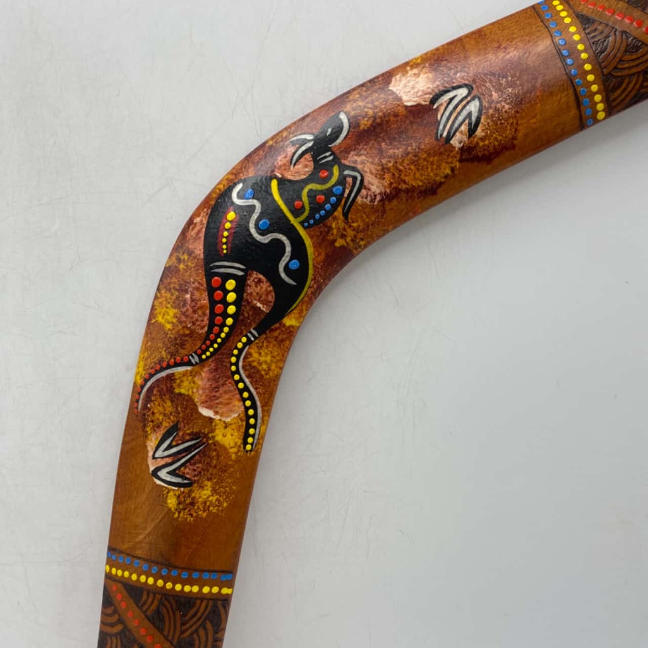 Large Souvenir Hand Painted Boomerang Australiana 50 cm across