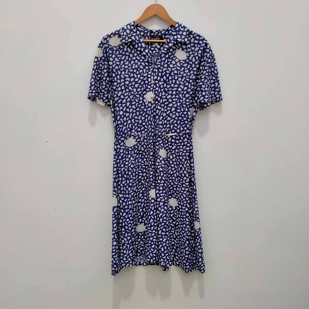 Vintage Debra Fashions Womens Size 18 Navy Blue / White (s)