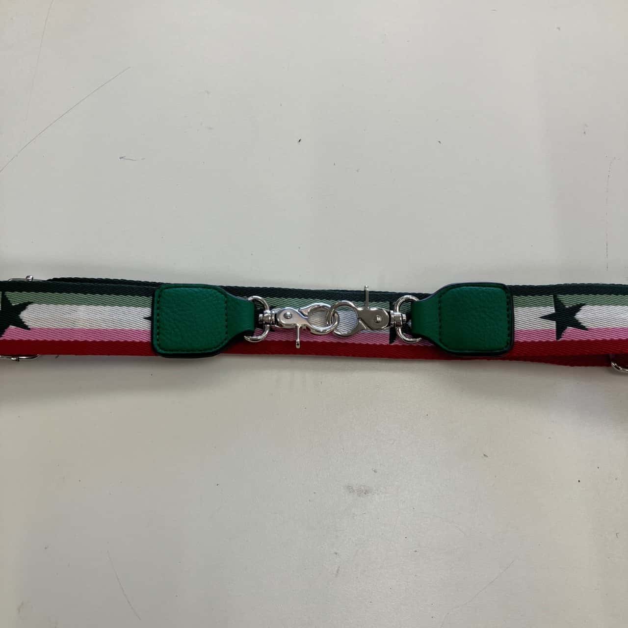 Womens Multicoloured Striped Adjustable Bag Strap with Stars