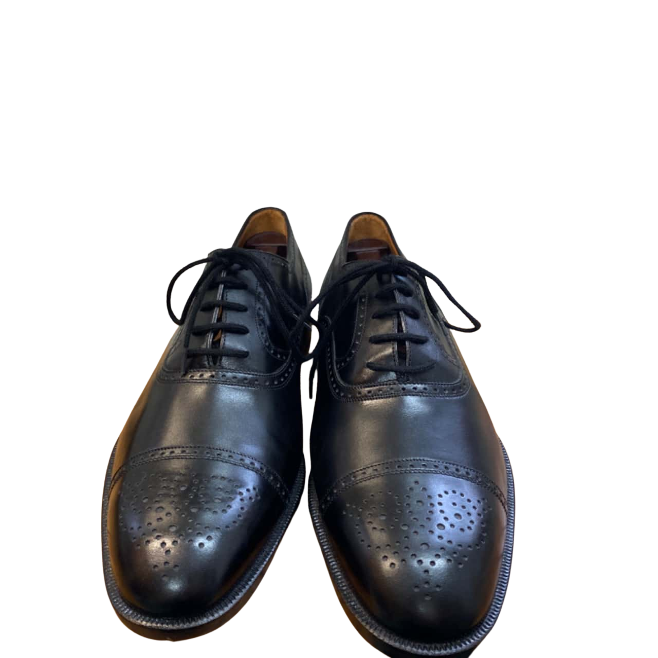 Mens Bally Black Leather Brogues Size 42.5(s)