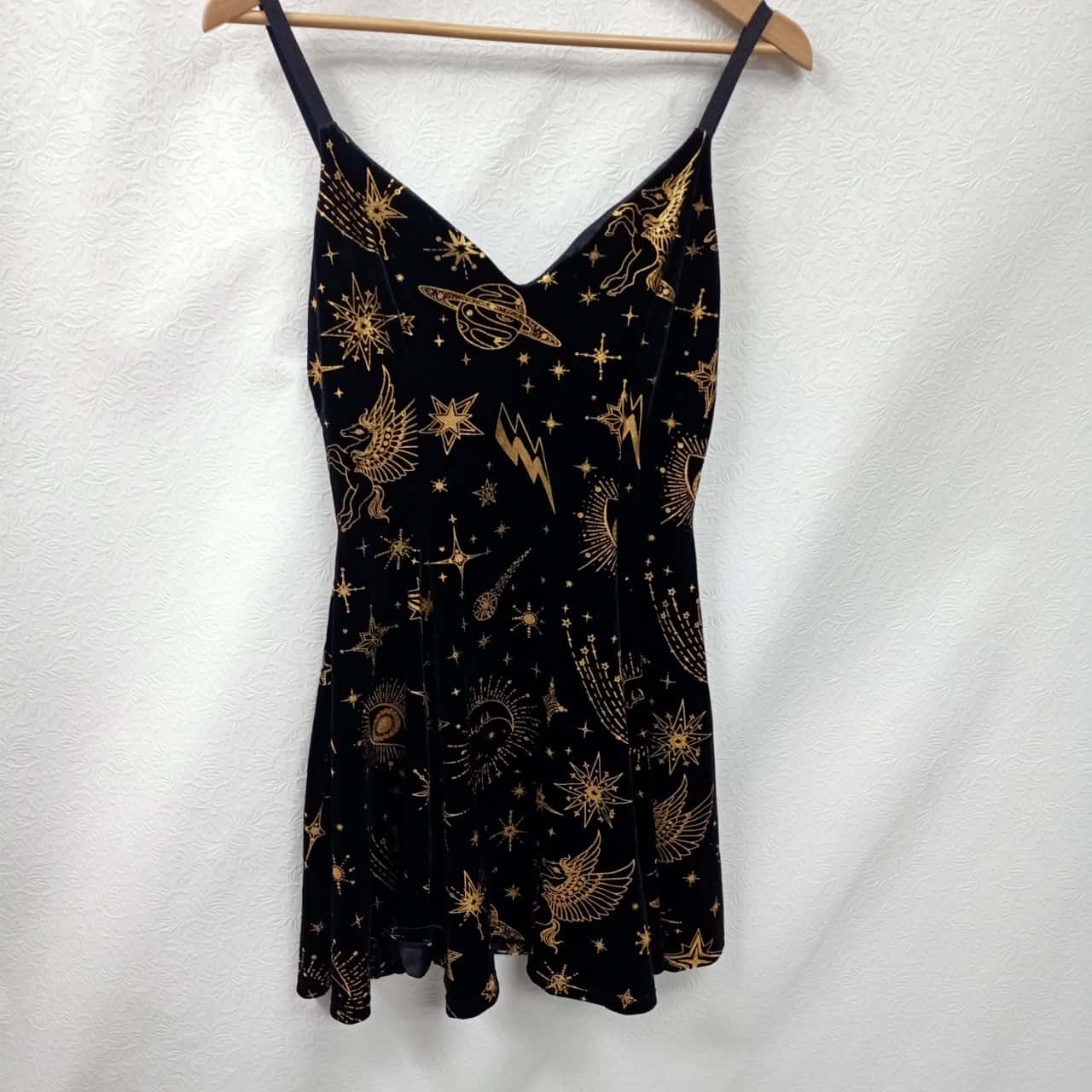 BlackMilk Womens Size M Shoestring Strap Black / Gold (s)