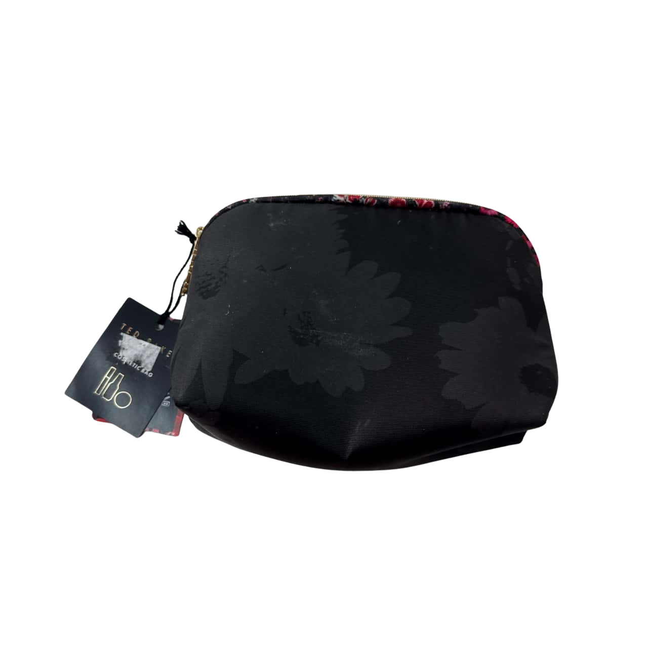 BNWT Ted Baker Black / Floral cosmetics bag