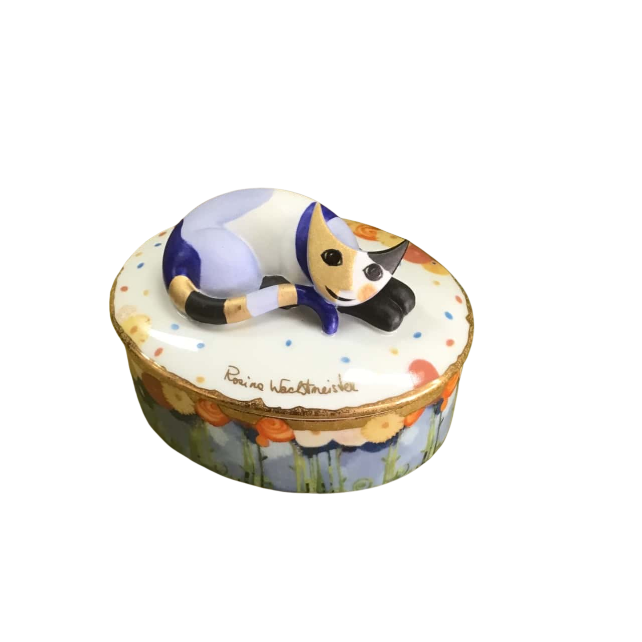 Goebel Cat Jewellery Box by Rosina Wachtmeister(s)