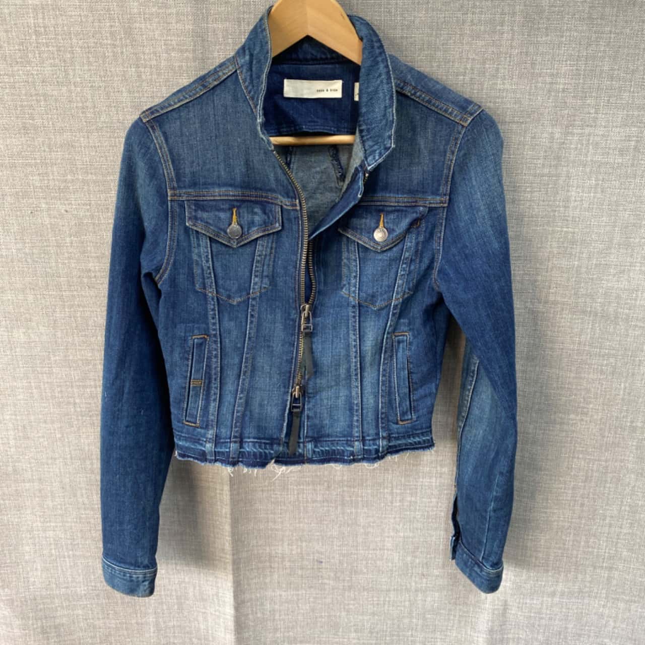 Sass & Bide Womens Size 36 Blue Denim Zip Jacket(s)