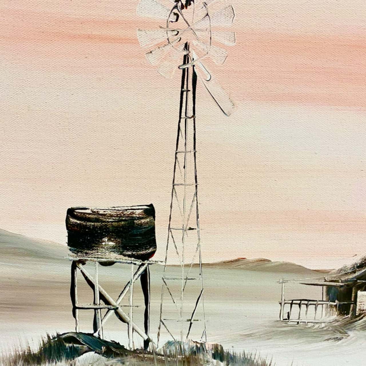 Windmill Oil Painting 63cm x 47cm (s)
