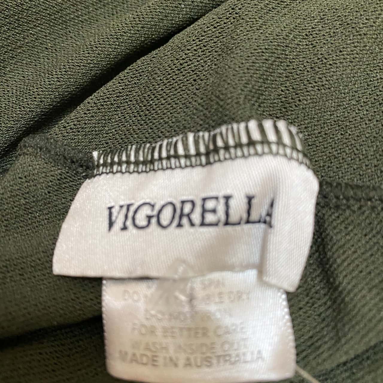 Vigorella Mesh Loose Skivvy Neck Poncho Army Green One Size BNWT(s)