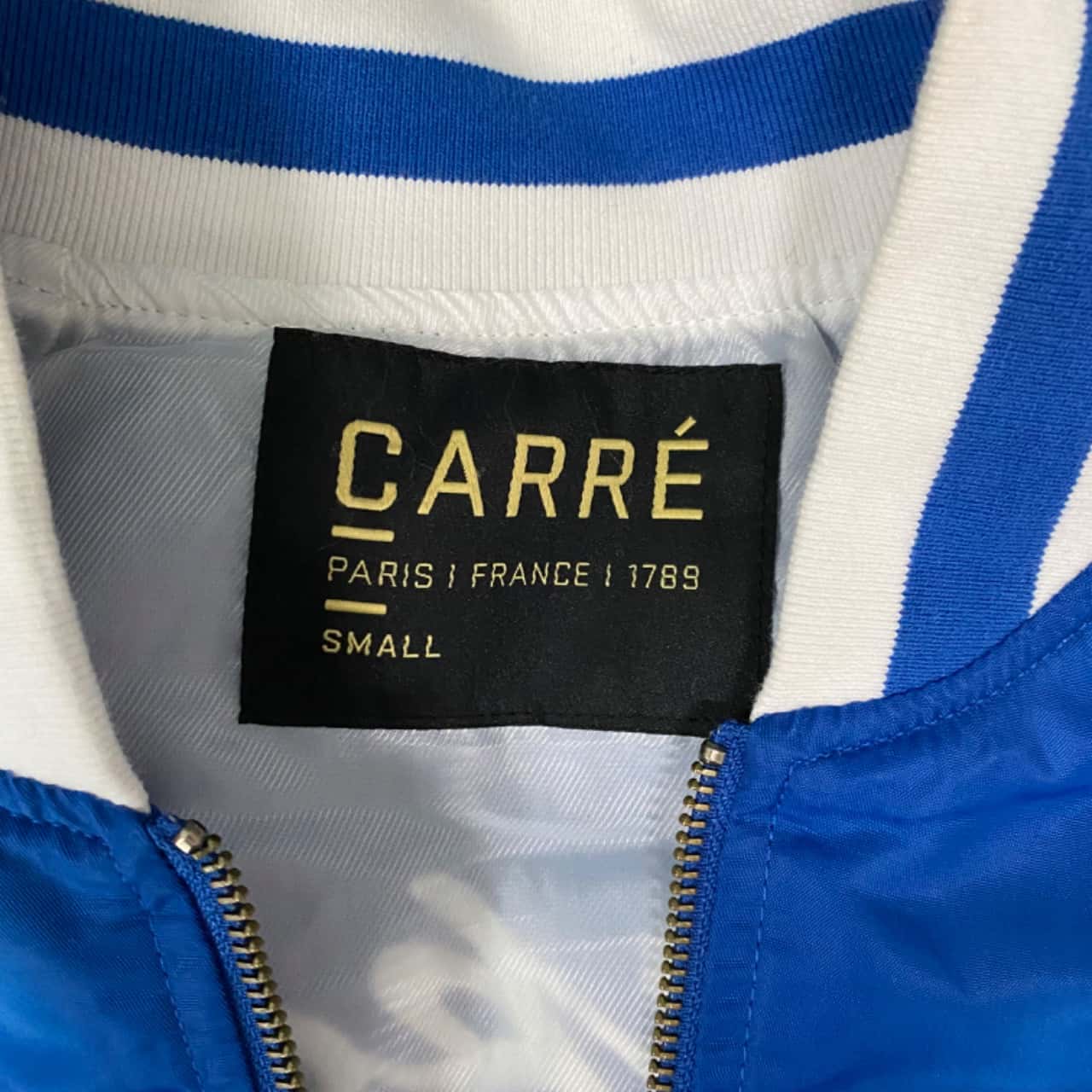 Carré Mens Size S Bomber Blue / White Jacket(s)