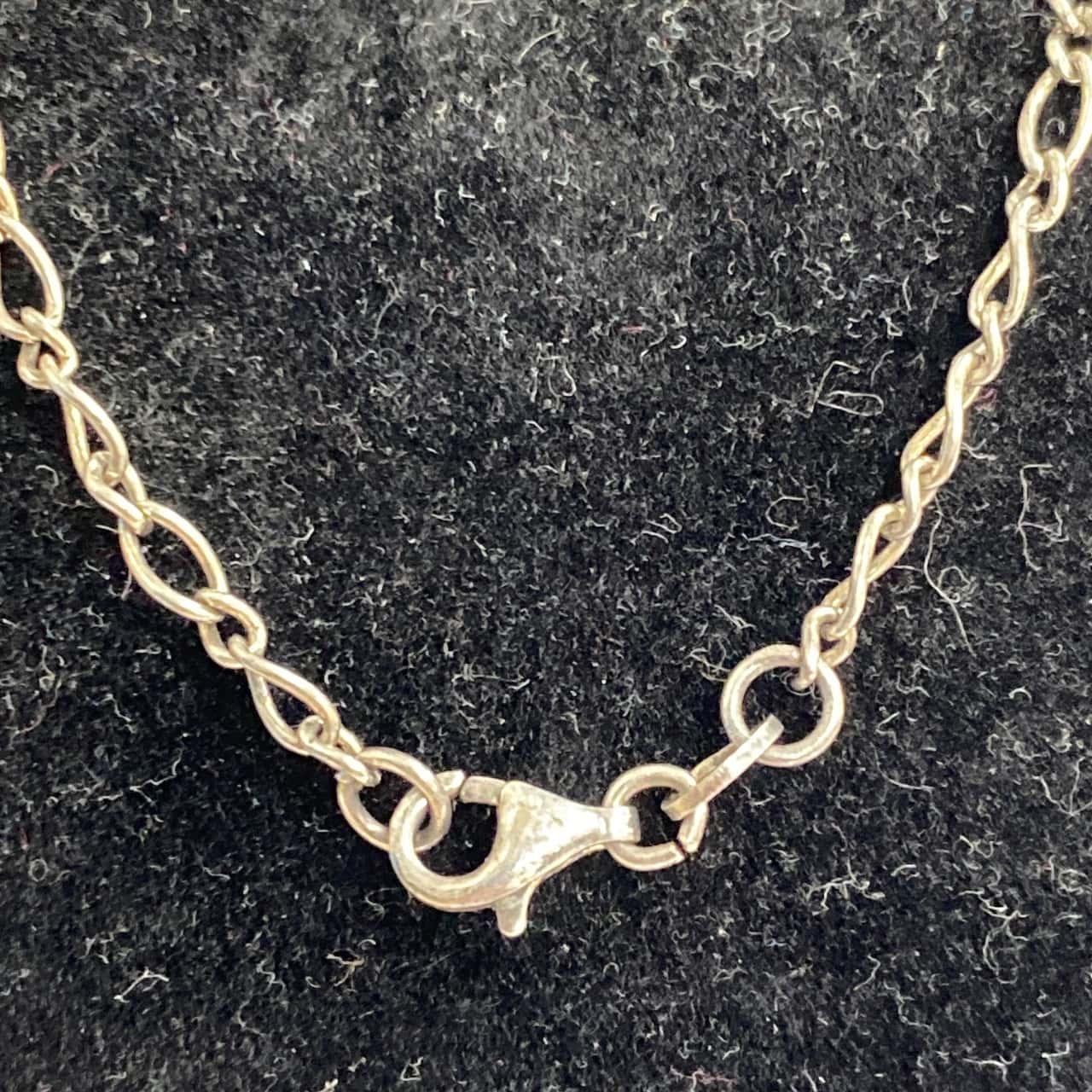Womens Stirling silver 25cm Anklet with small heart charm (s)