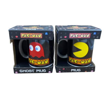 Vintage Pac-Man Mugs in Original Boxes x2