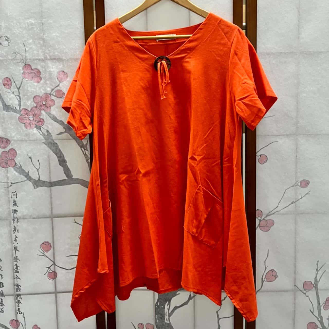Ruby Rain orange Linen Size 16 Top(s)