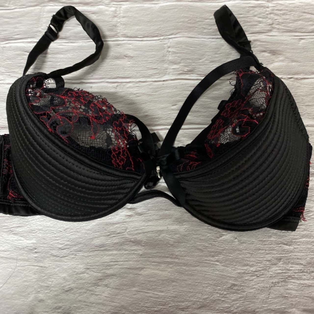Honey Birdette Size 10 D Black / Red bra (s)