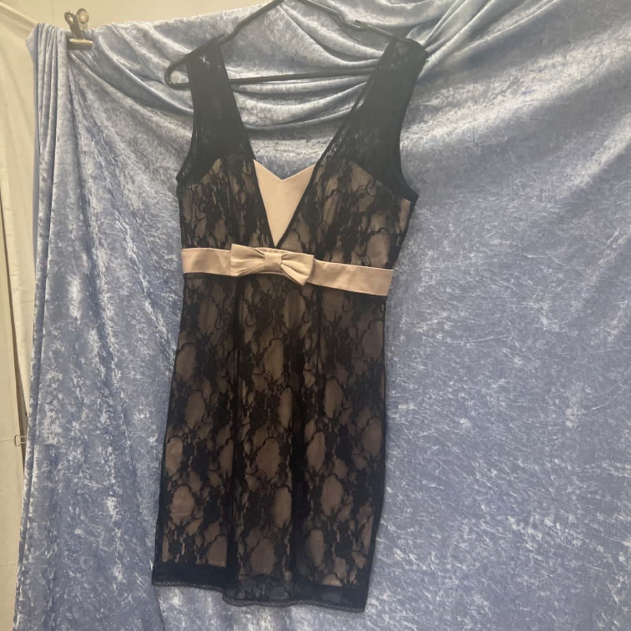 Temt Womens Size 10 Black Beige Dress