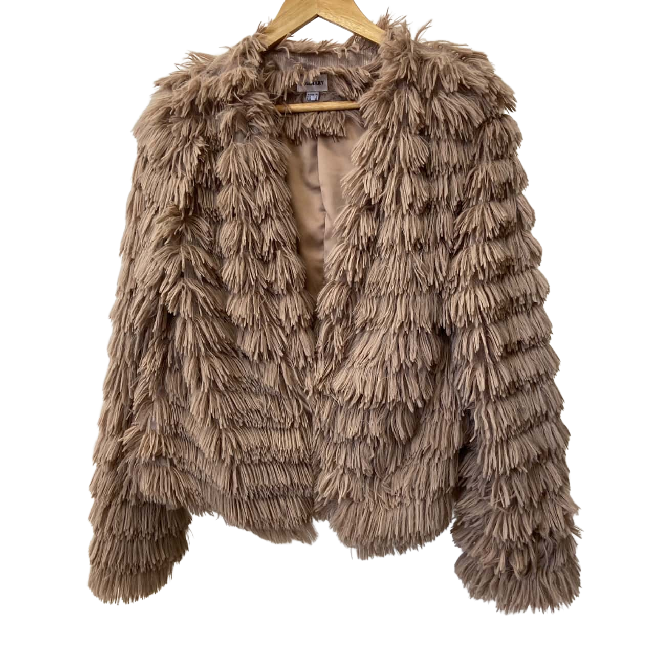 Rosmary - Fringe Jacket in Soft Mocha Size 10