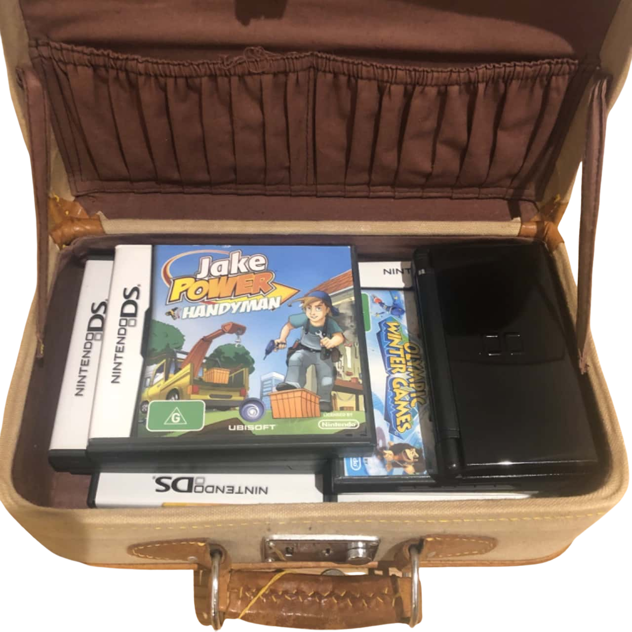 As Donated. Nintendo DS Lite and Games, in Case(s)