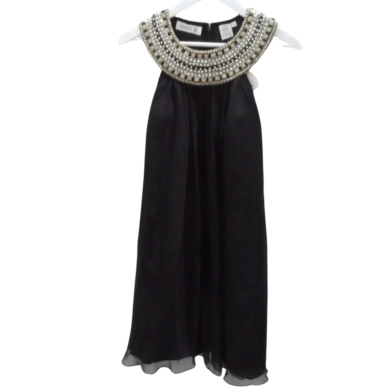 Womens Size 8 Cocktail Dress Black / Silver neckline(s)