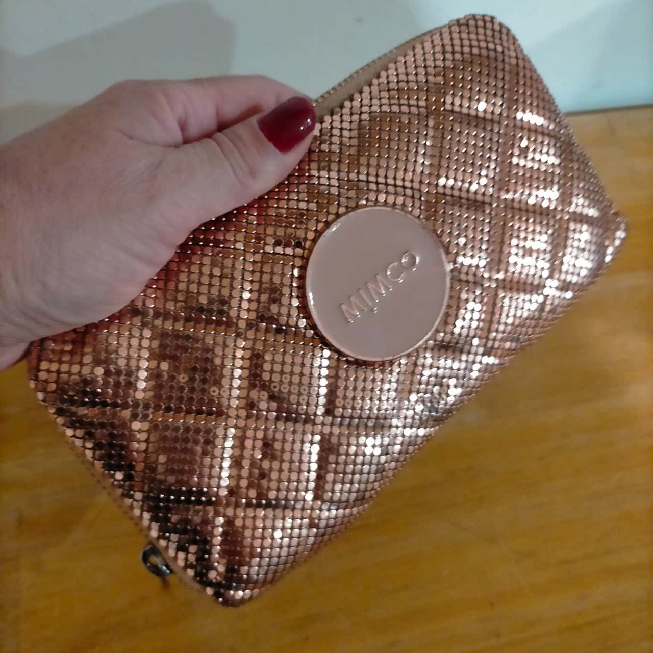 Mimco Rose Gold Metal Mesh Purse GUC(s)