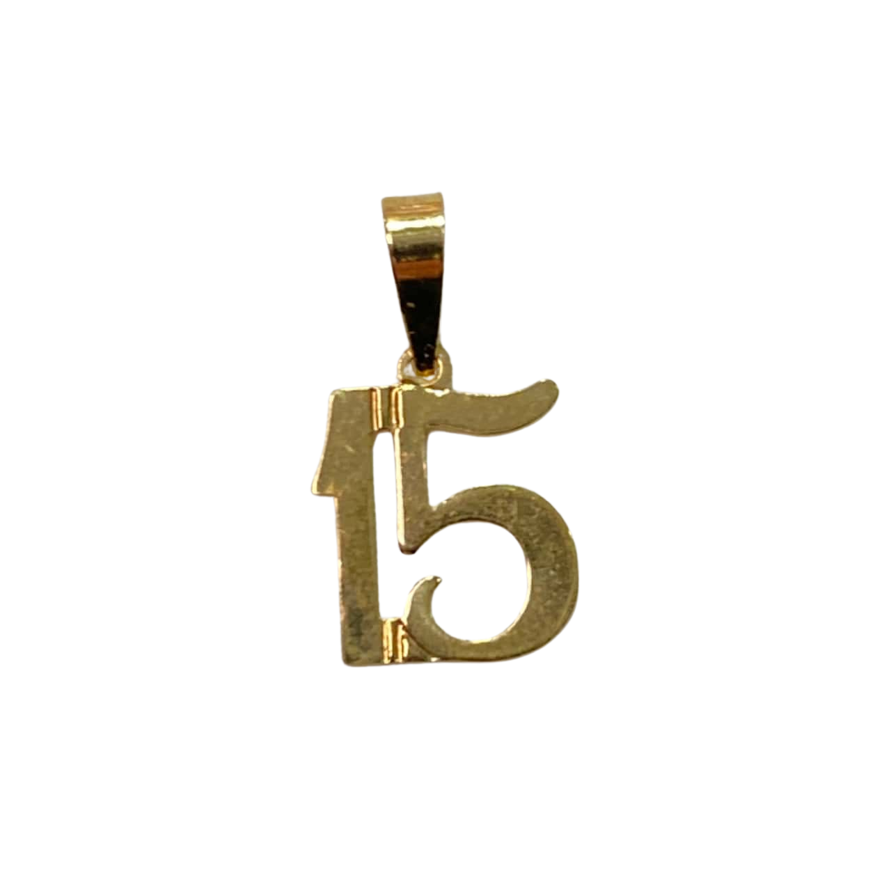 Gold-tone Number “15” Pendant(s)