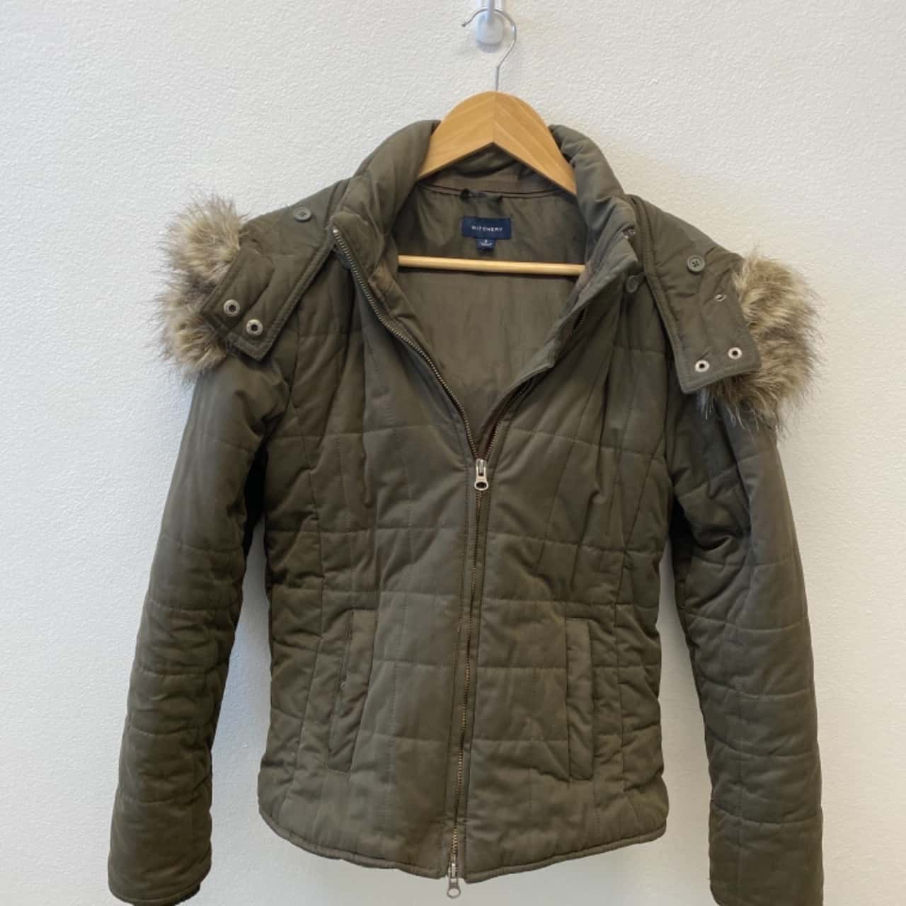 Witchery Womens Size S Bomber Jacket Green (s)