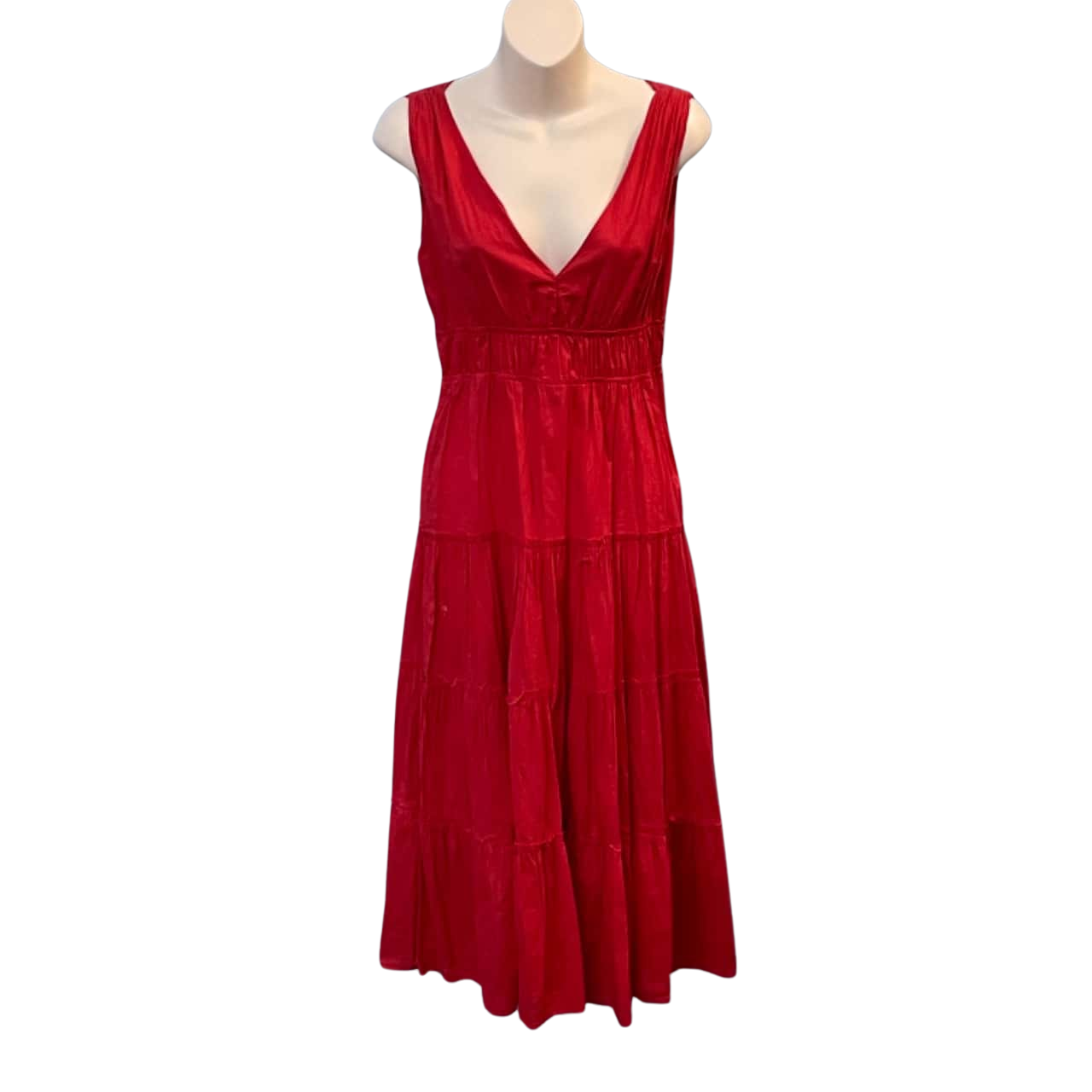 Witchery Womens Size 8 Maxi Sleeveless Dress in Red (s)