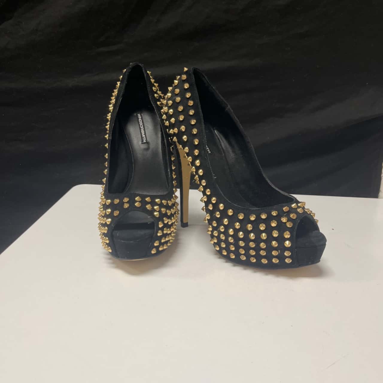 Windsorsmith Womens black spiked heels