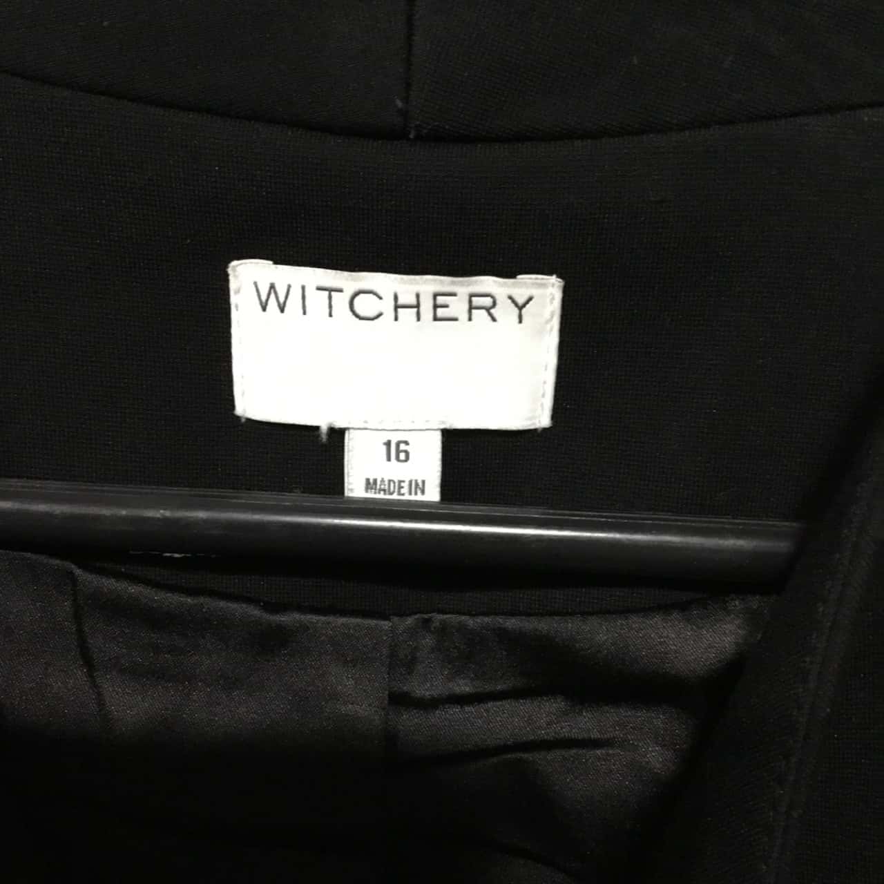 Women’s Witchery Size 16 Front Zipper Black jacket(s)