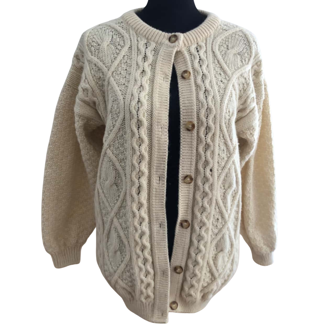 West Highland Vintage Wool Cable Cardigan. Size S
