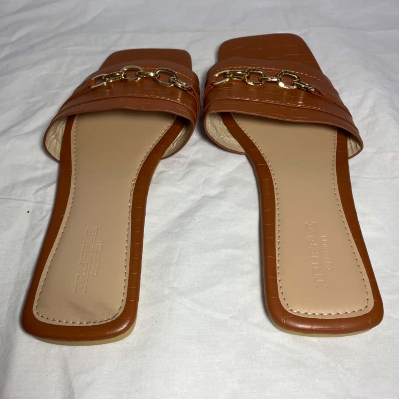 Truffle Collection Chain Loafer Sliders