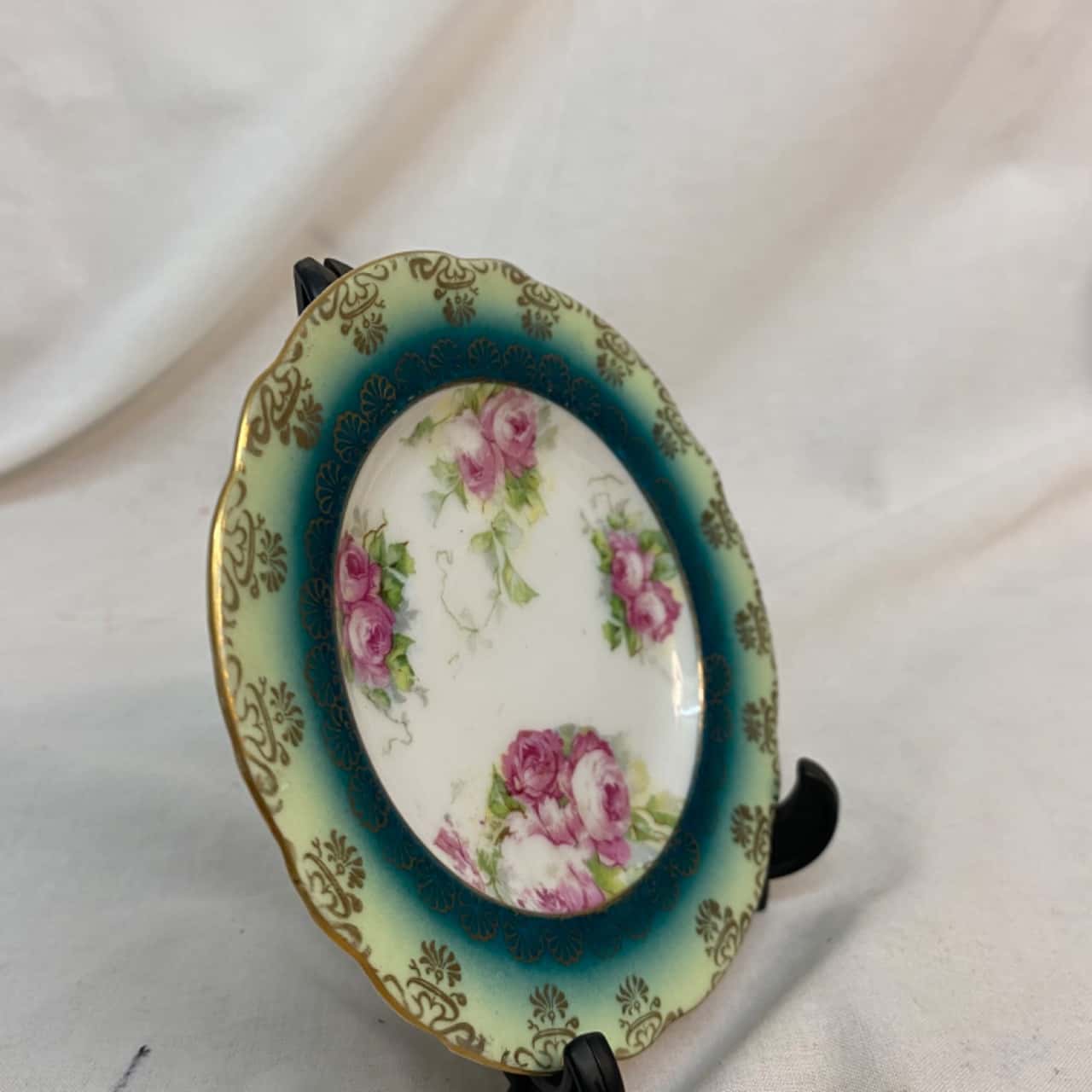 Pair Vintage VICTORIA AUSTRIA Small Saucer Plates (s)