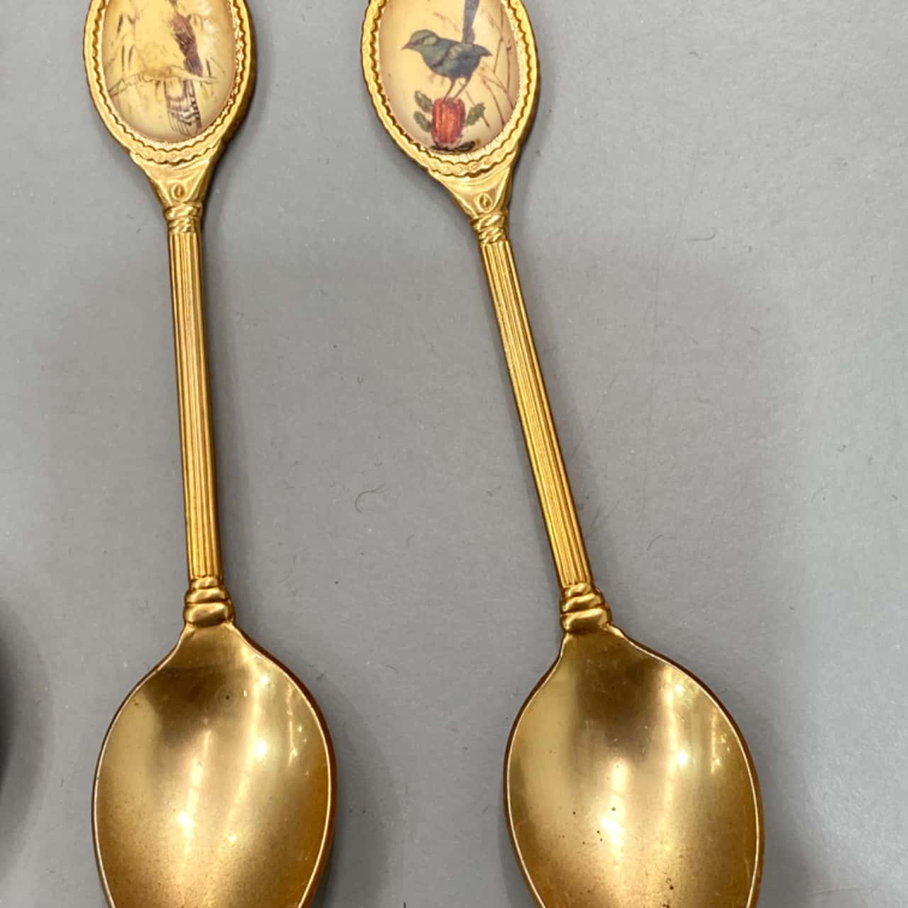 Set of 5 Gold & Silver Collectable Spoons (s)