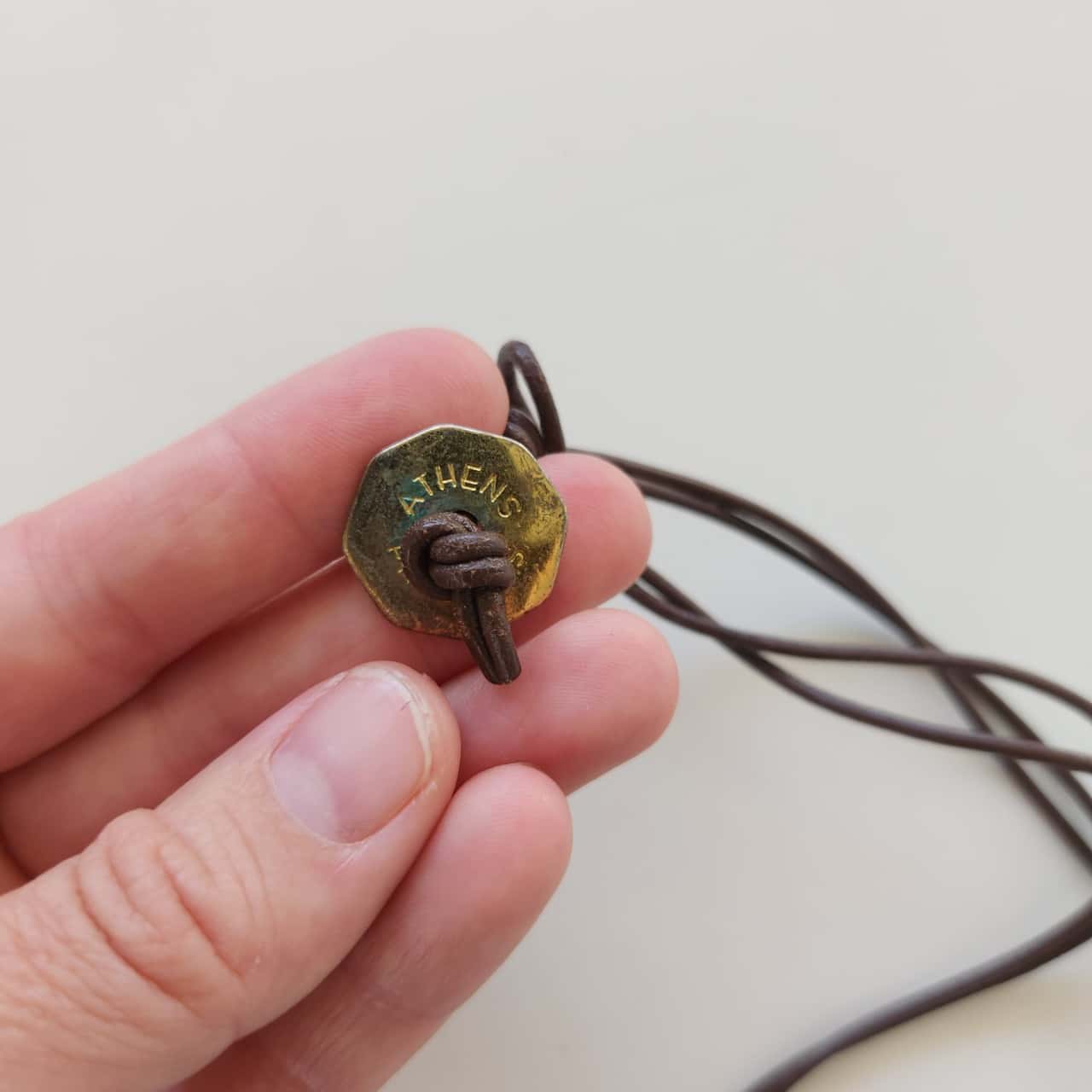 Athens Protasis Boho Choker Necklace with Round Turquoise Pendant Made ...