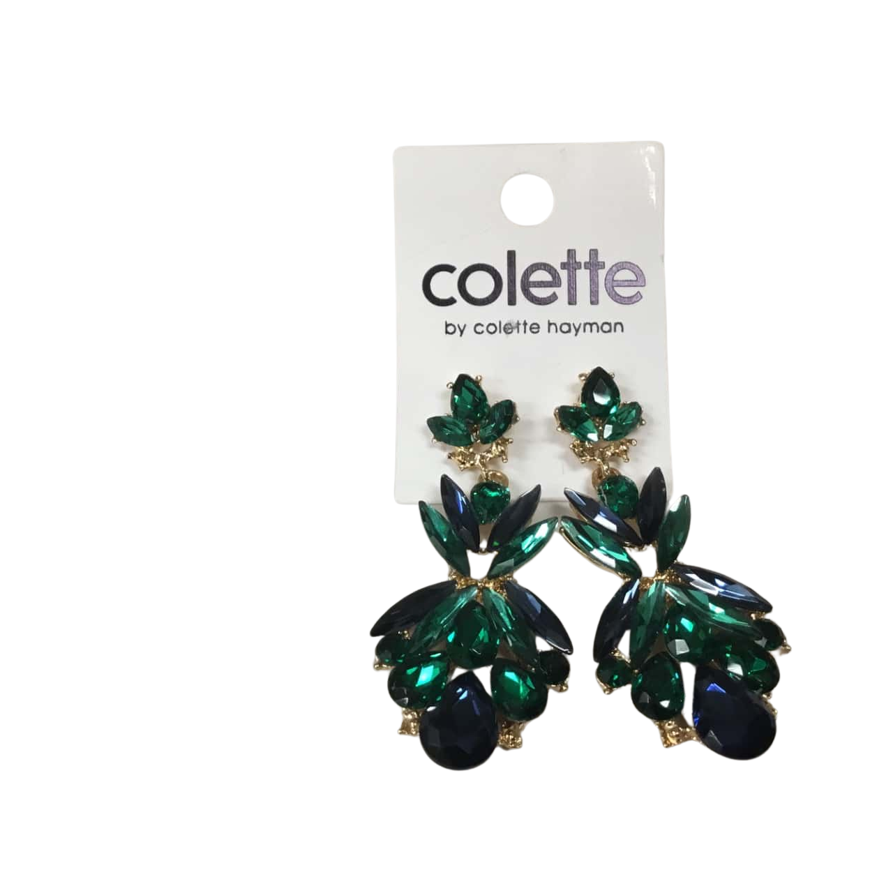 Colette Emerald Forest Crystal Drop Earrings