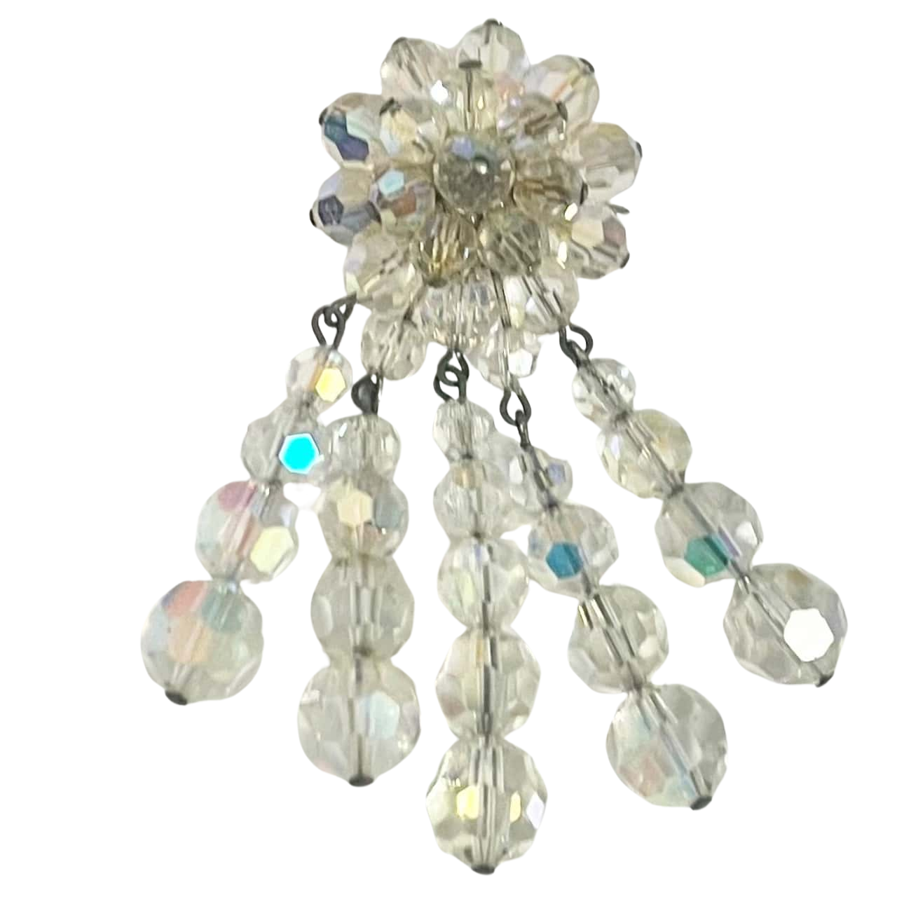 Vintage glass bead brooch