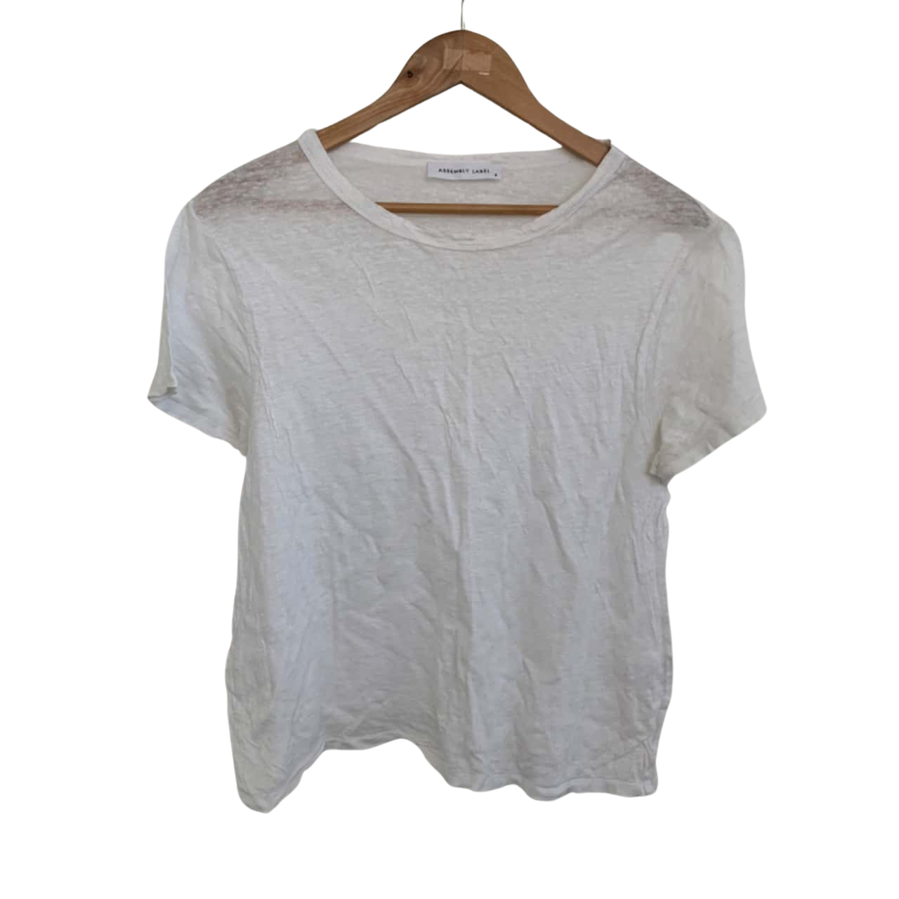 Assembly Label Size 8 White Linen Tee(s)