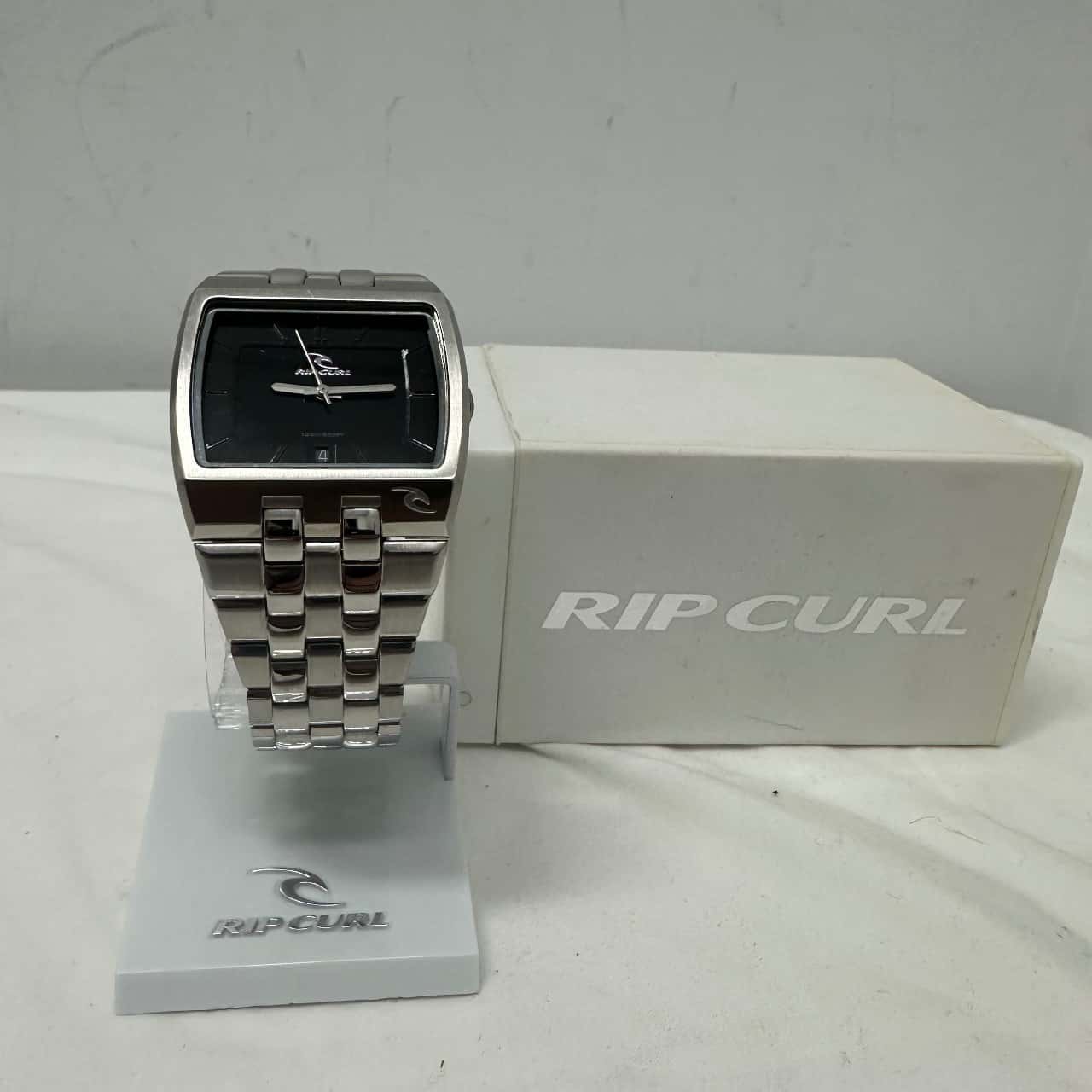 Rip Curl Mens Silver Watch with Black Face(s)