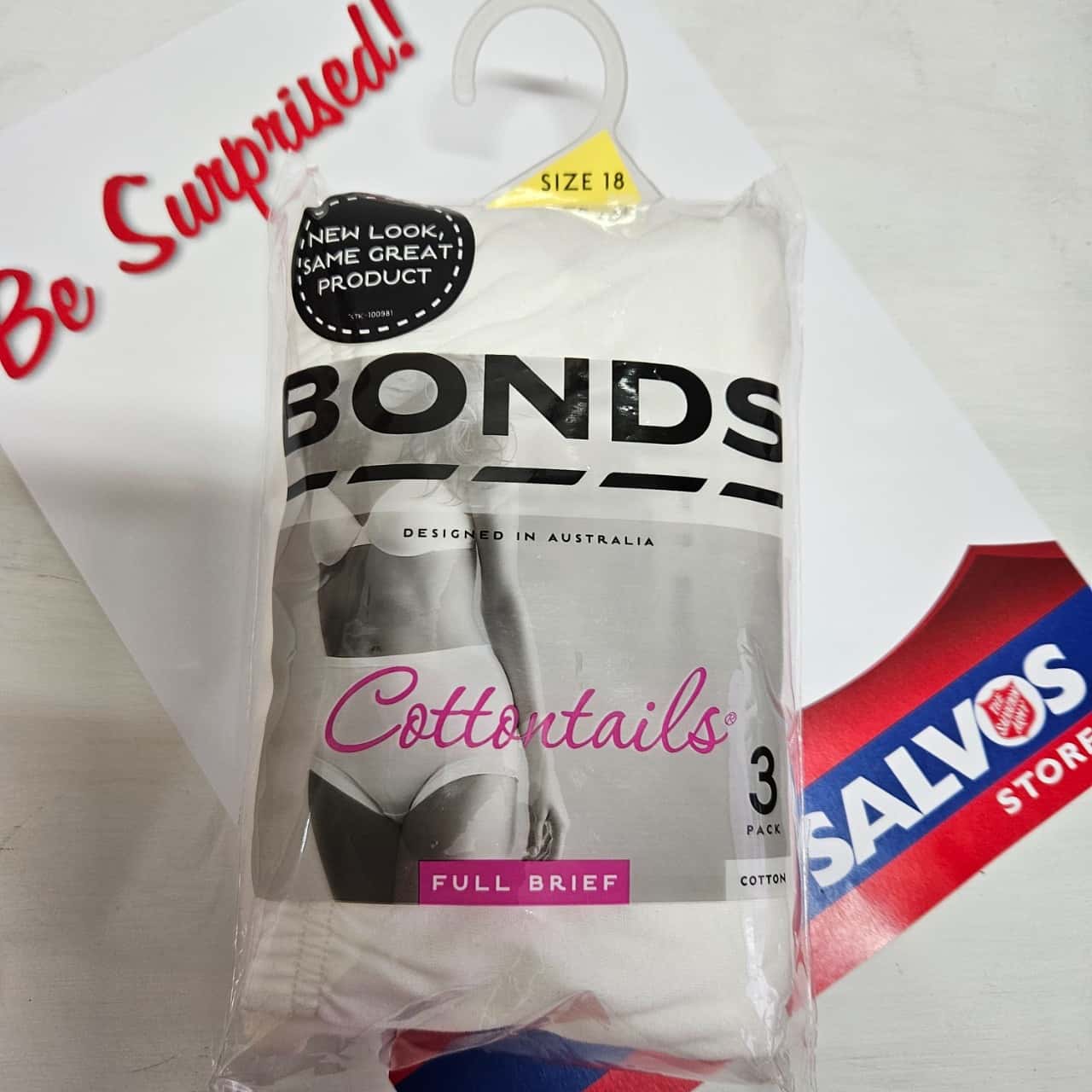 Bonds Womens Cottontails BNWT Pack of 3 Size 18 White (s)