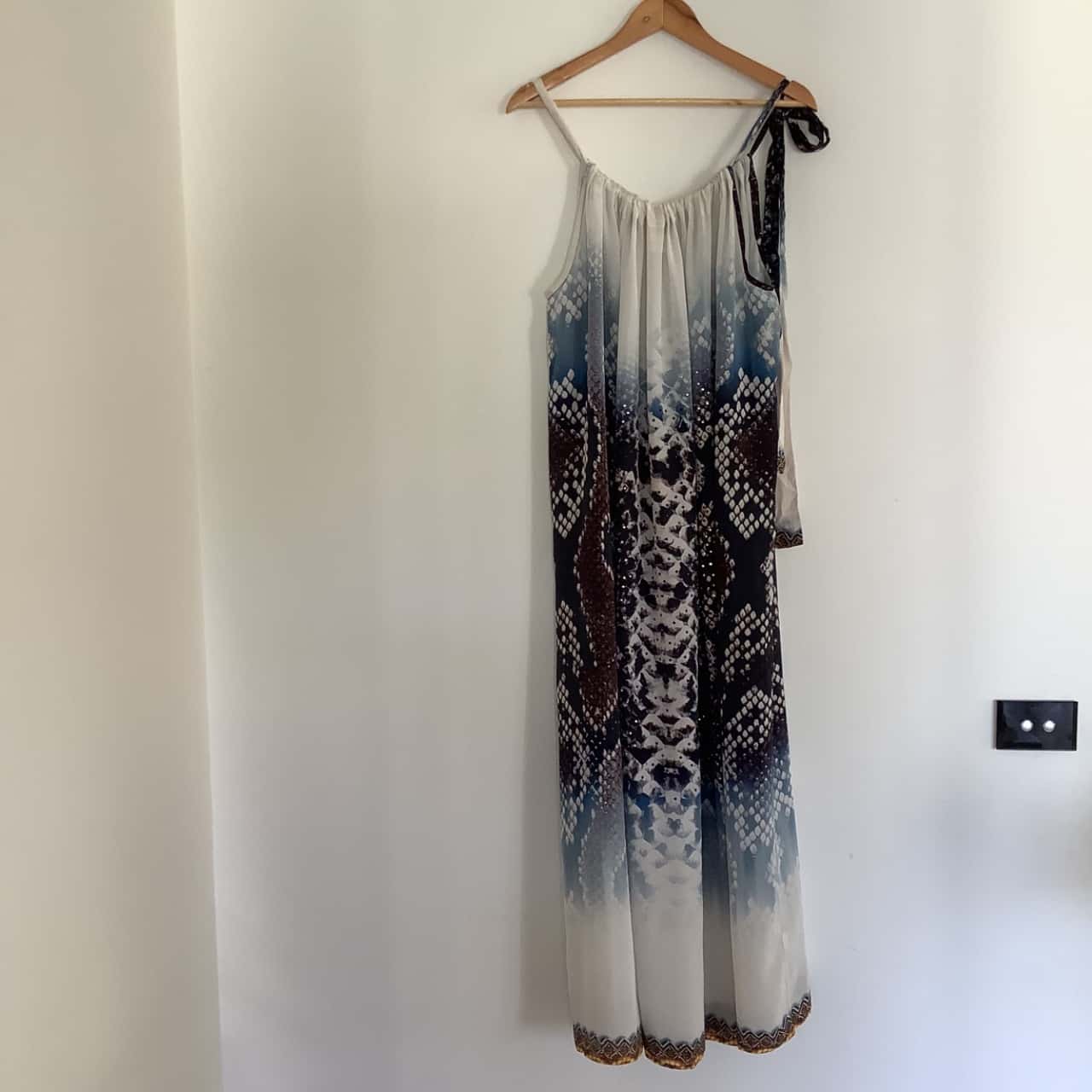 Draw String Neckline Maxi Dress One Size