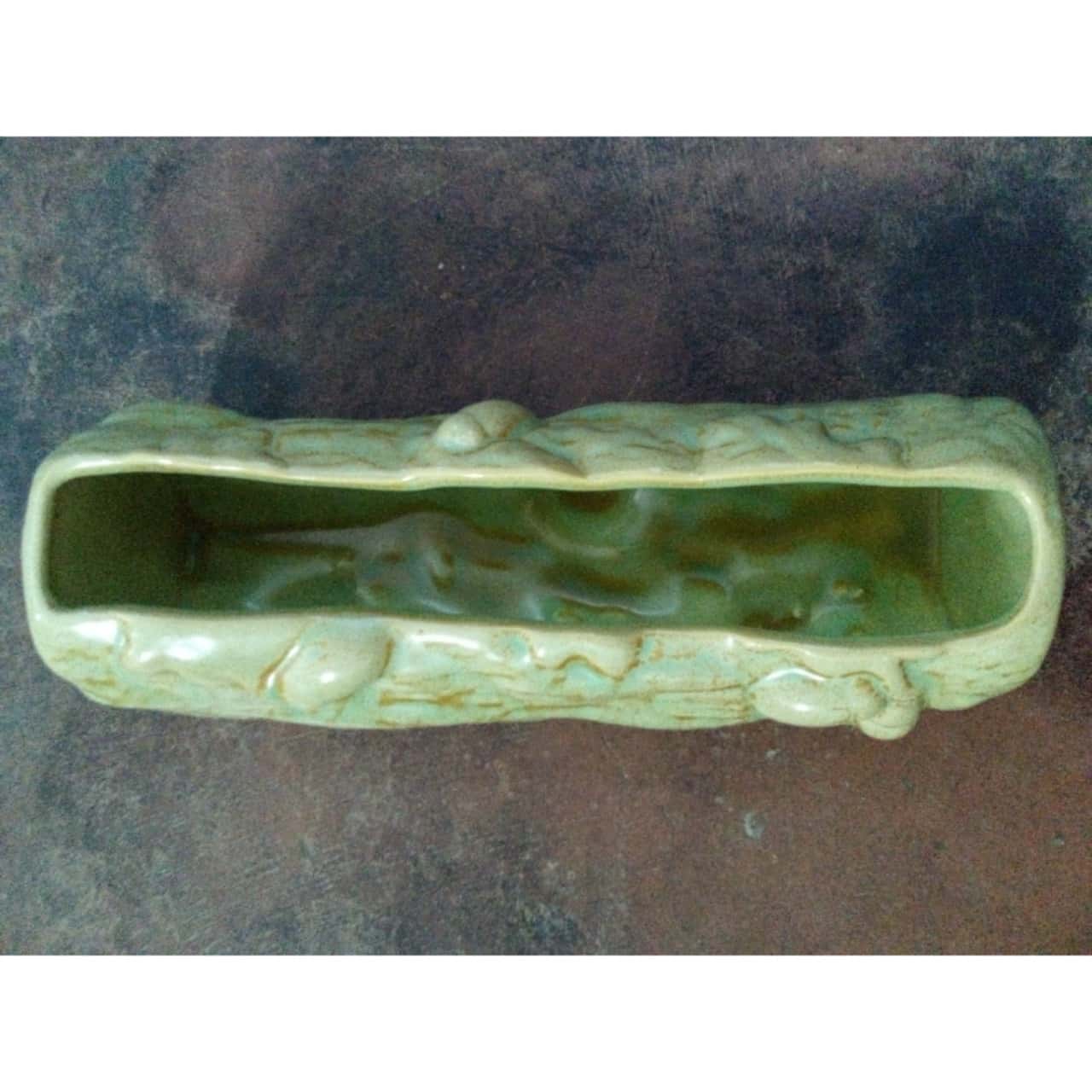 Vintage Australian Pottery Log Vase w/Gumnuts?
