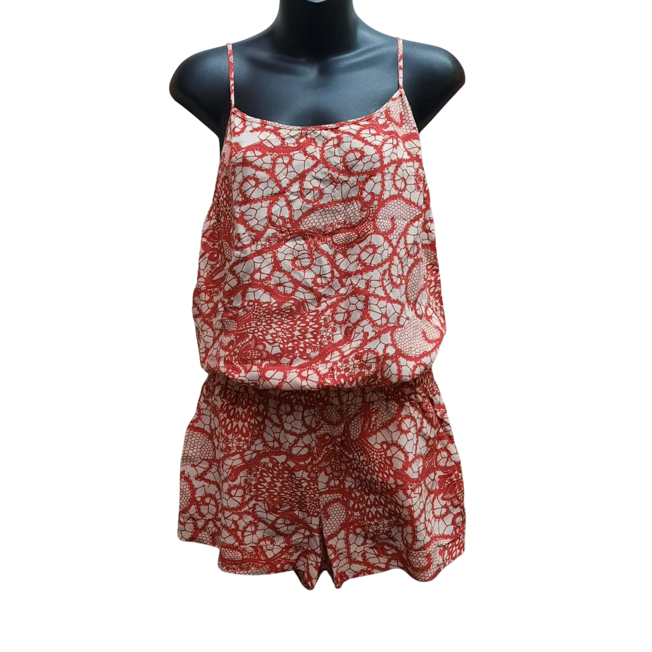 LITTLE JOE by GALE ELLIOTT Size S 100% Silk Romper Playsuit