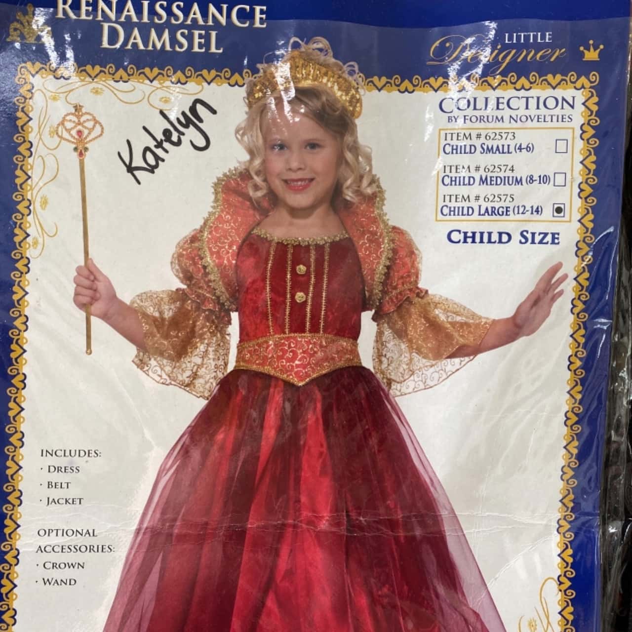 Little Designer Size L(12-14) Dress Up Renaissance Damsel (s)